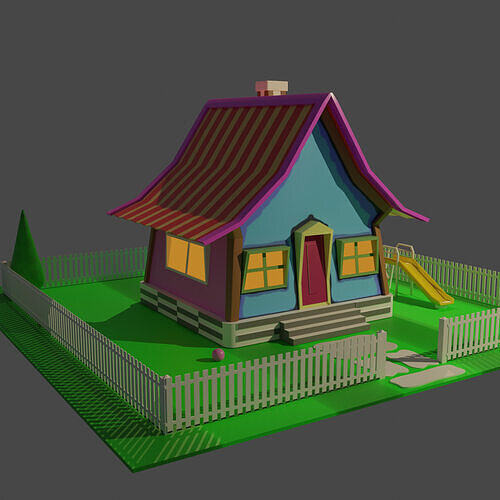 House Cartoon free VR / AR / low-poly 3D model | CGTrader