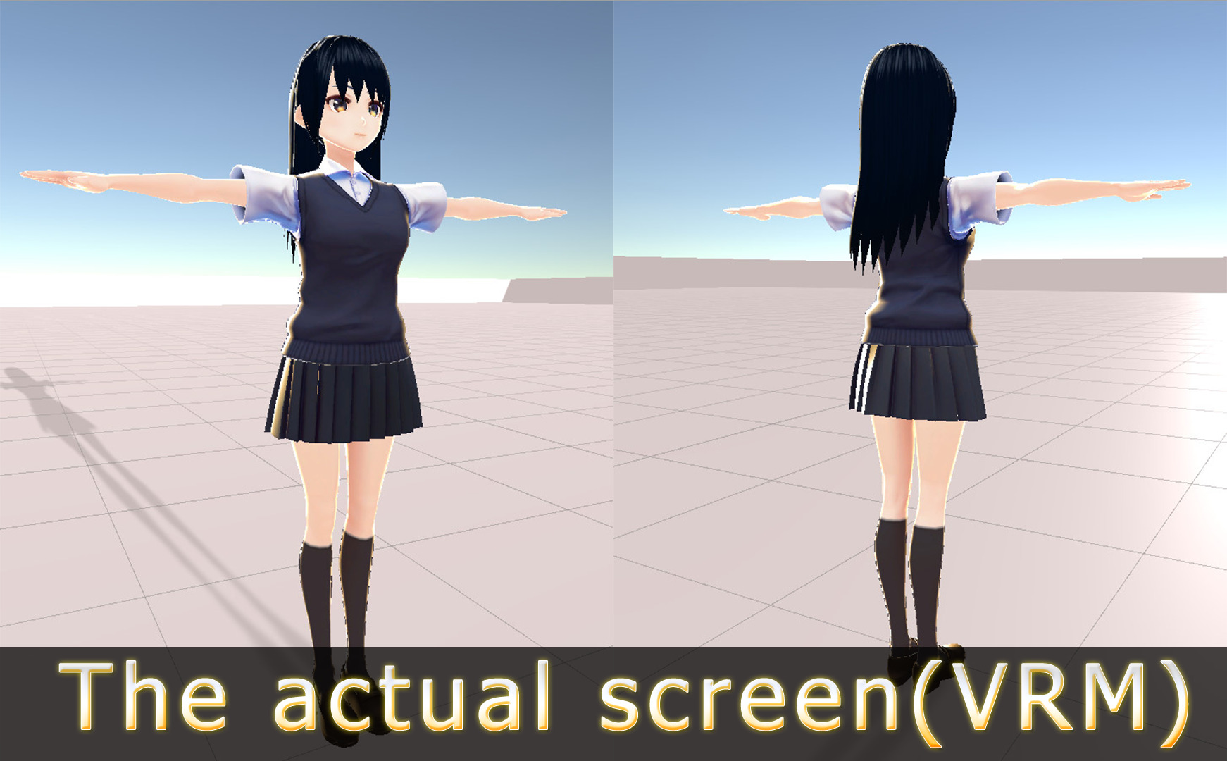 Anime Character - Arisa free 3D model animated rigged | CGTrader