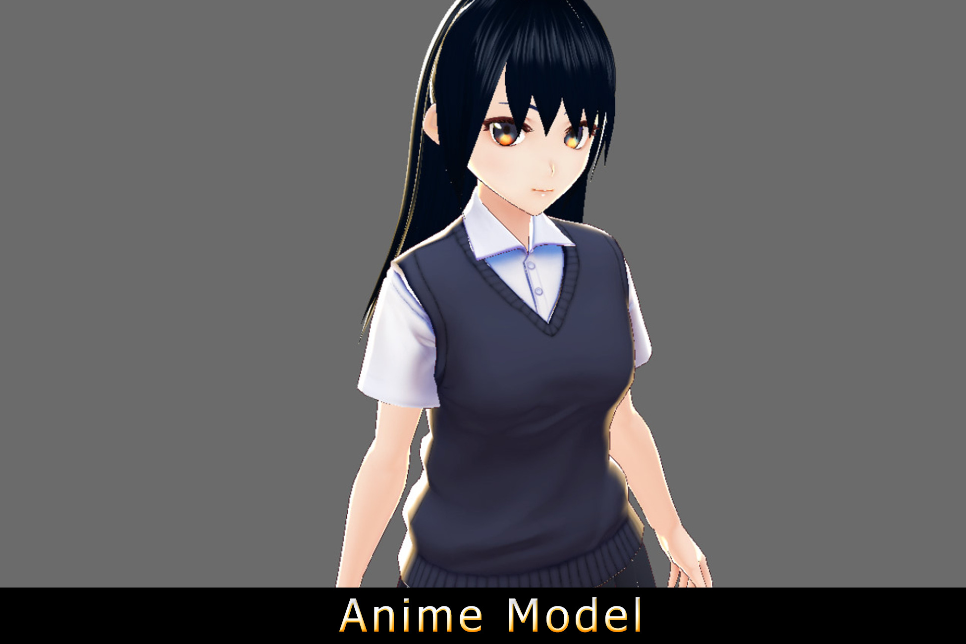 Anime Character - Arisa free 3D model animated rigged | CGTrader