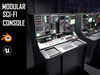 Modular Retro Sci-Fi Console Panel Computer Terminal Blender UE5 3D ...