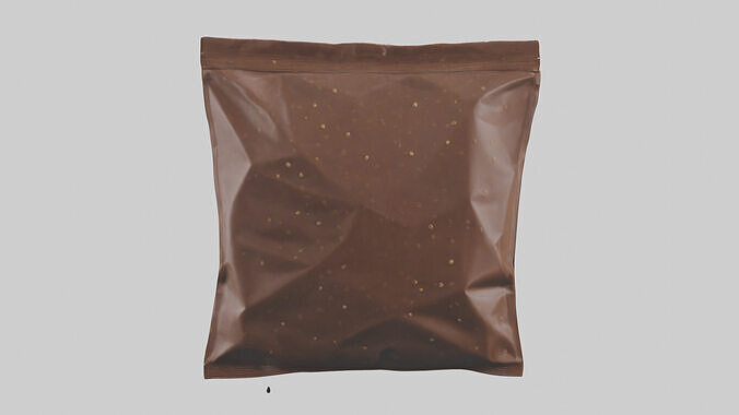 Chocolate Chips Bag model 3D model | CGTrader