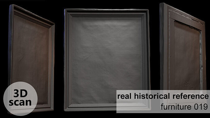 Furniture 019 wooden picture frame 3D model 3D printable | CGTrader