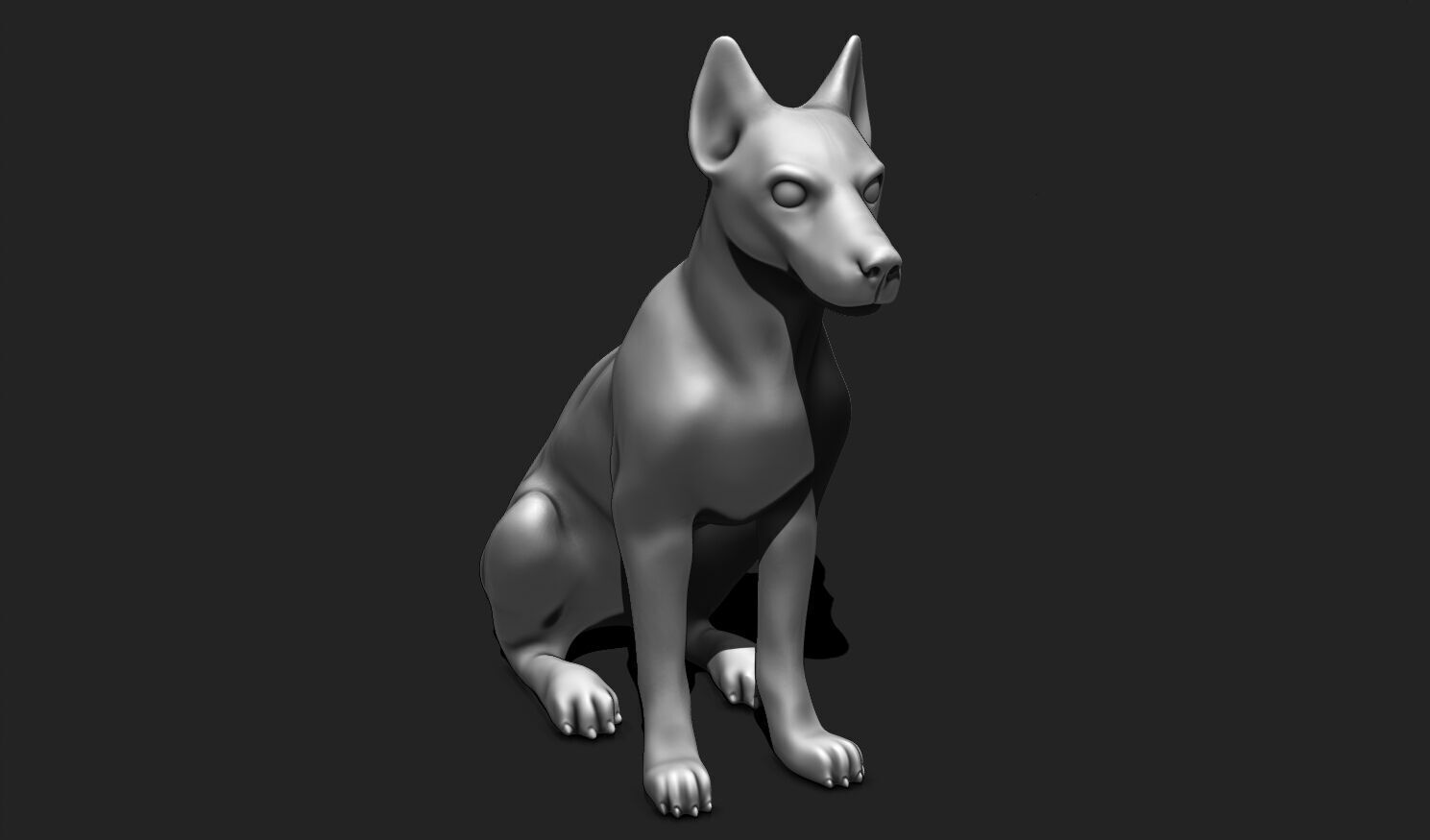 Realistic Dog STL File for 3D Printing - High-Quality Dog STL 3D model ...