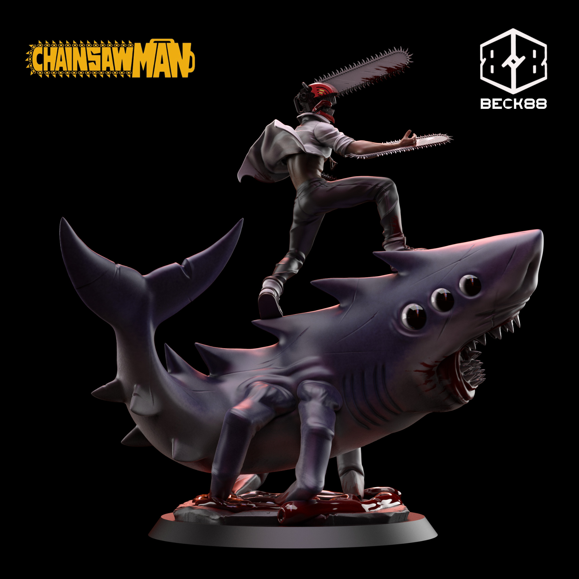 Denji and Beam - Chainsaw Man 3D model 3D printable | CGTrader