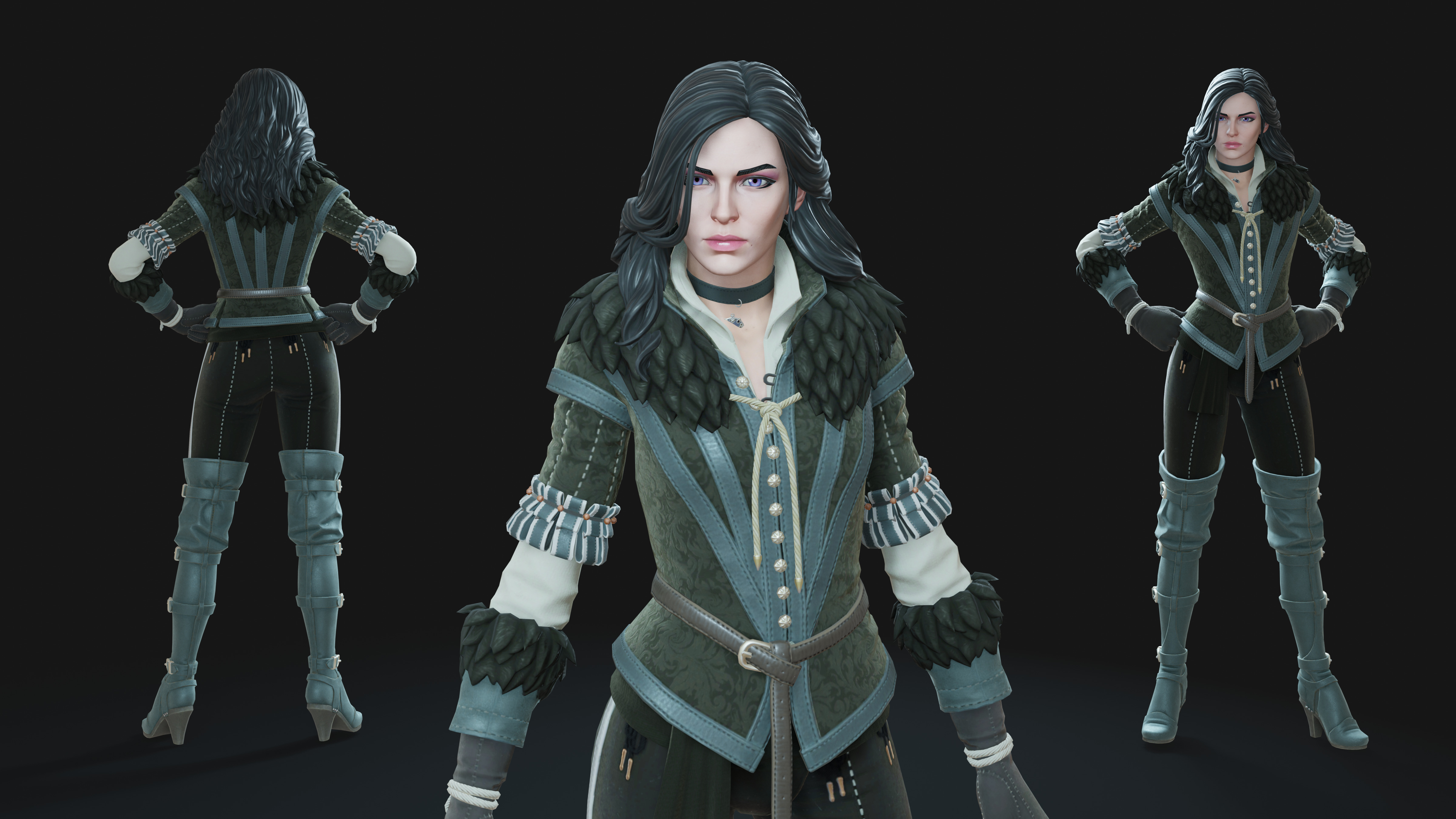 3d Model Yennefer Of Vengerberg Witcher Animation Ready Character Vr