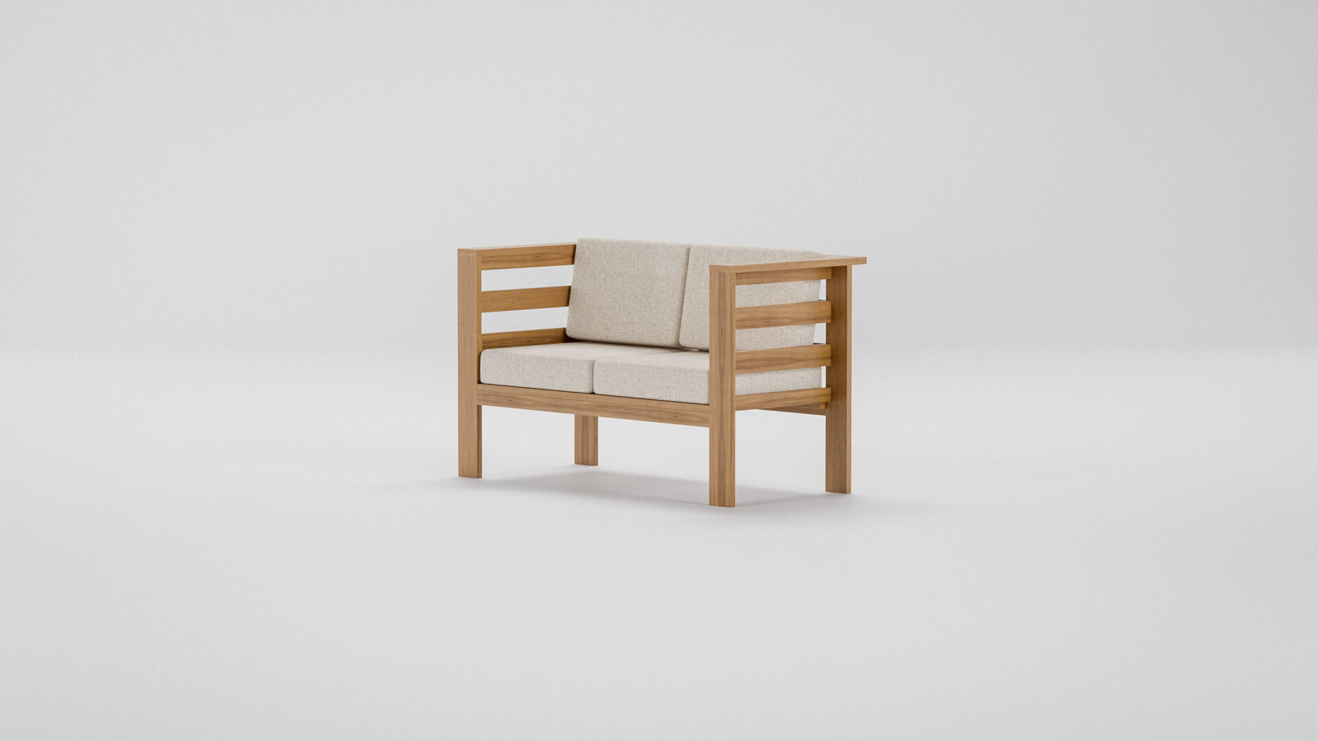 3D model Teak wood chairs couch and table VR / AR / low-poly | CGTrader
