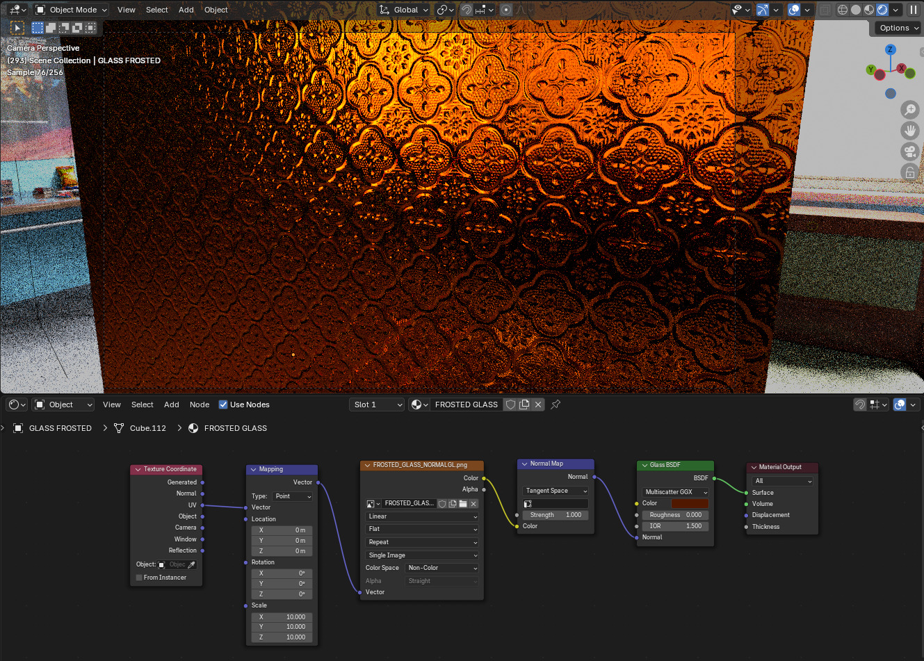 3D model FROSTED GLASS ORIENTAL NORMAL MAP VR / AR / low-poly | CGTrader