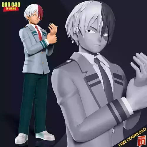 Shoto Todoroki - My Hero Academia free 3D model 3D printable | CGTrader
