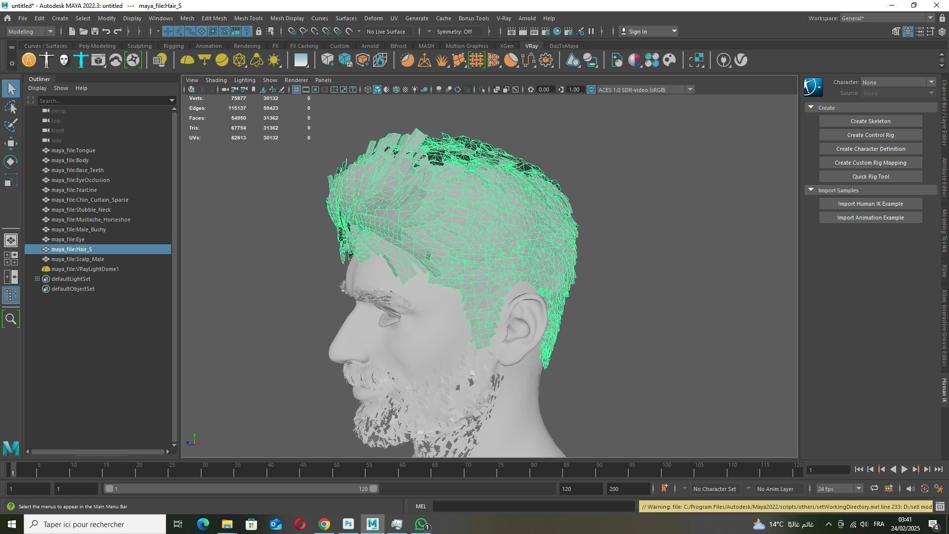 Next-Gen 3D Male Hairstyle with Beard Mustache PBR Ready free VR / AR ...