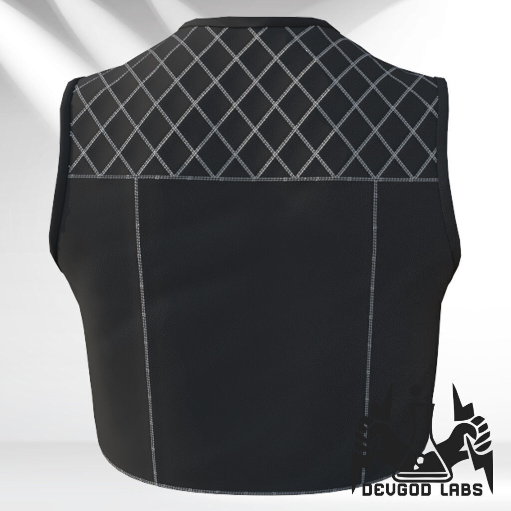 3D model Gang Outlaw Biker Vest Game Ready PBR Low Poly VR / AR / low ...