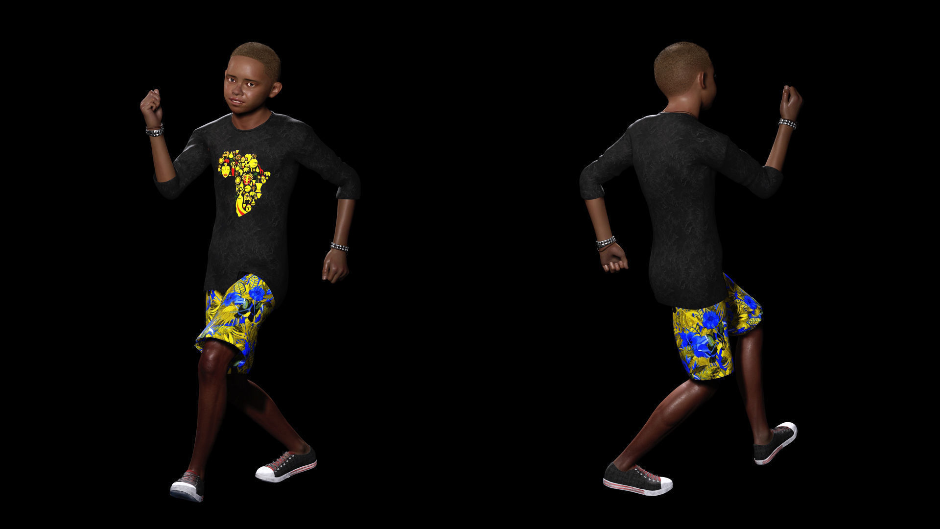 3D Model Collection Ayo-Child Of The Savanna Ready Low-poly 3D model VR ...