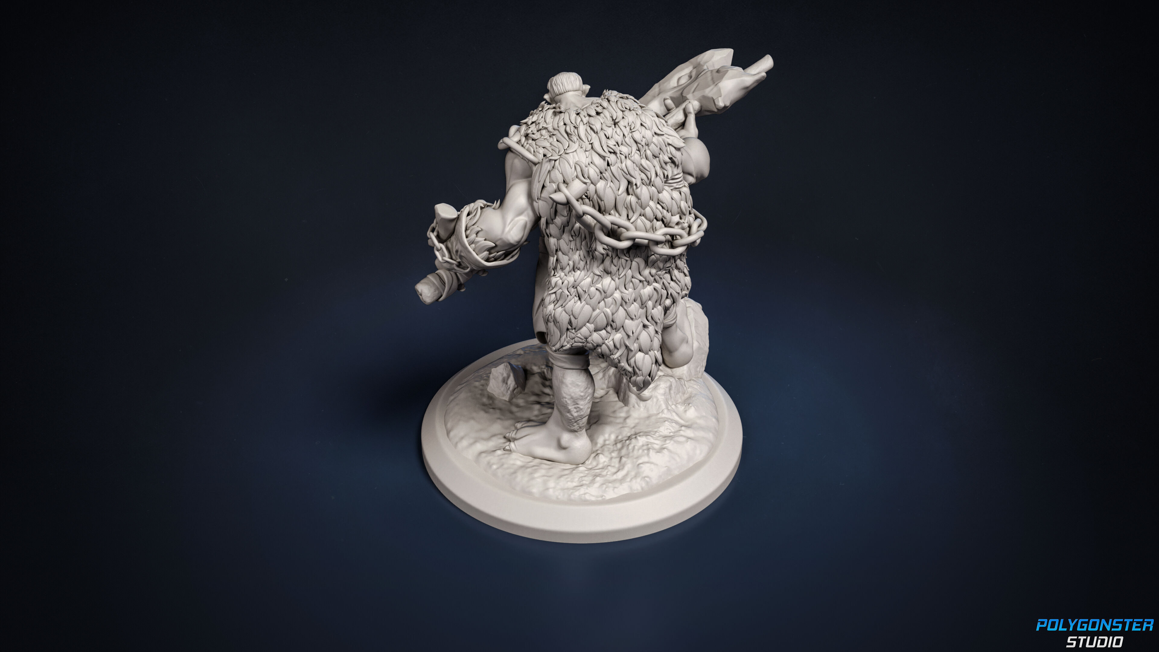 Cyclops with an axe 3D model 3D printable | CGTrader