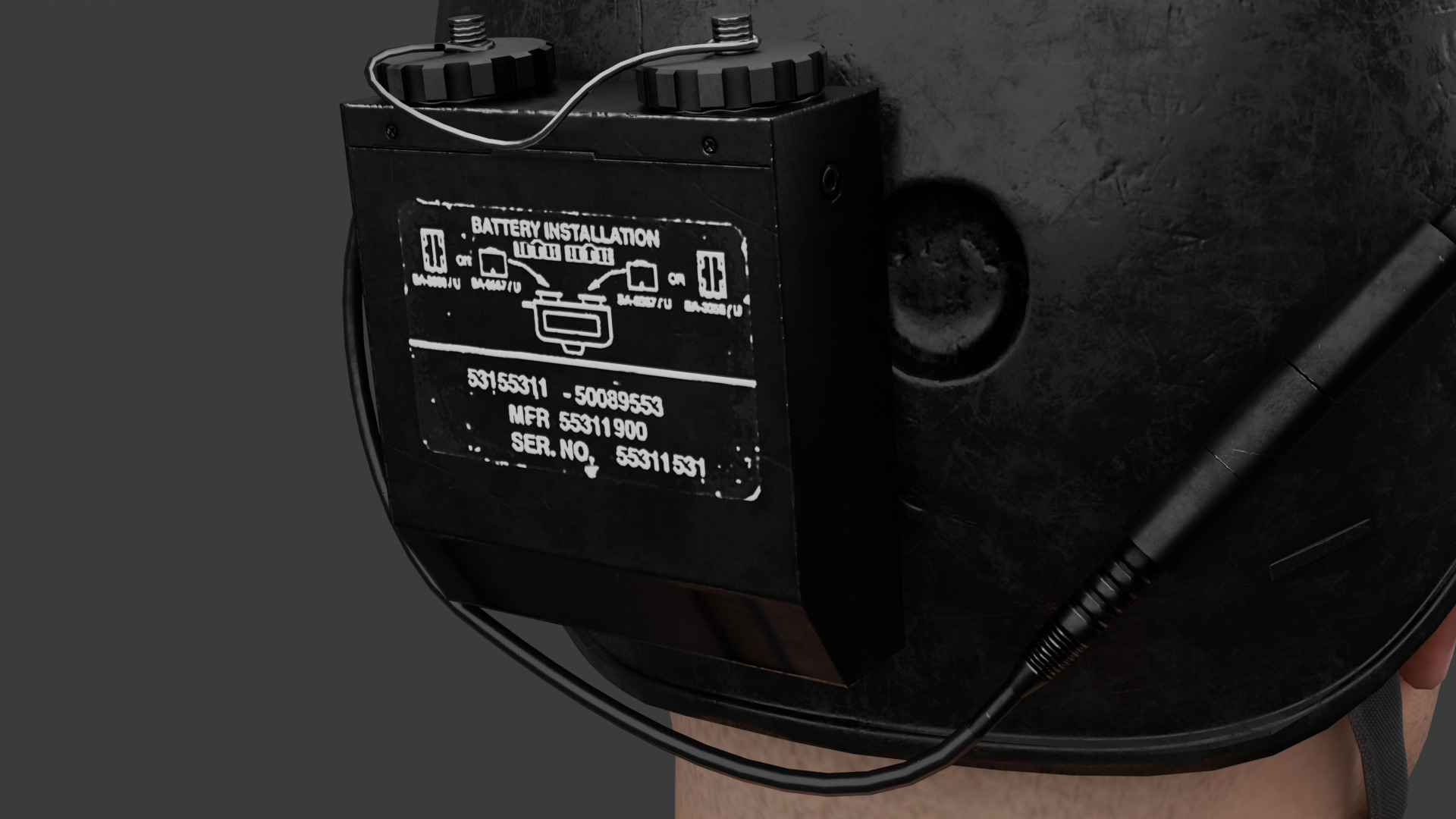 3D model Night vision and military helmet Delta force 80s 90s VR / AR ...