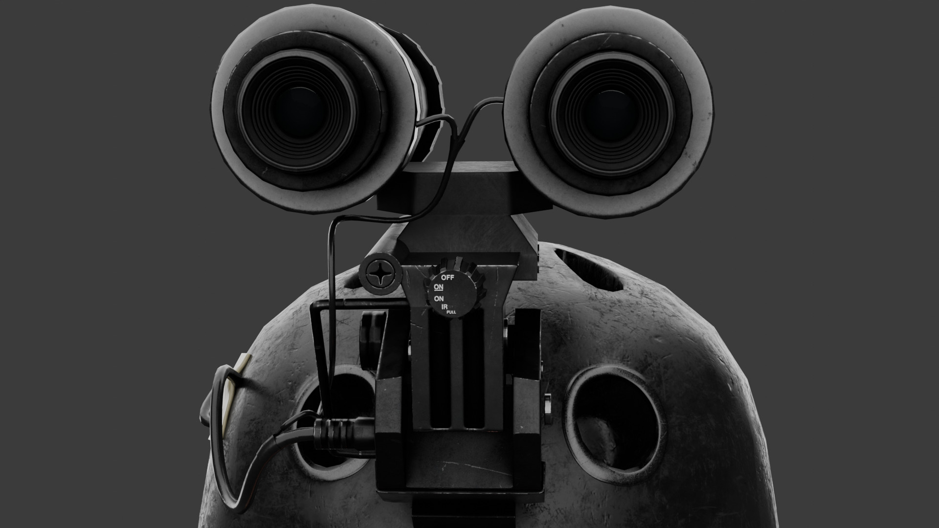 3D model Night vision and military helmet Delta force 80s 90s VR / AR ...