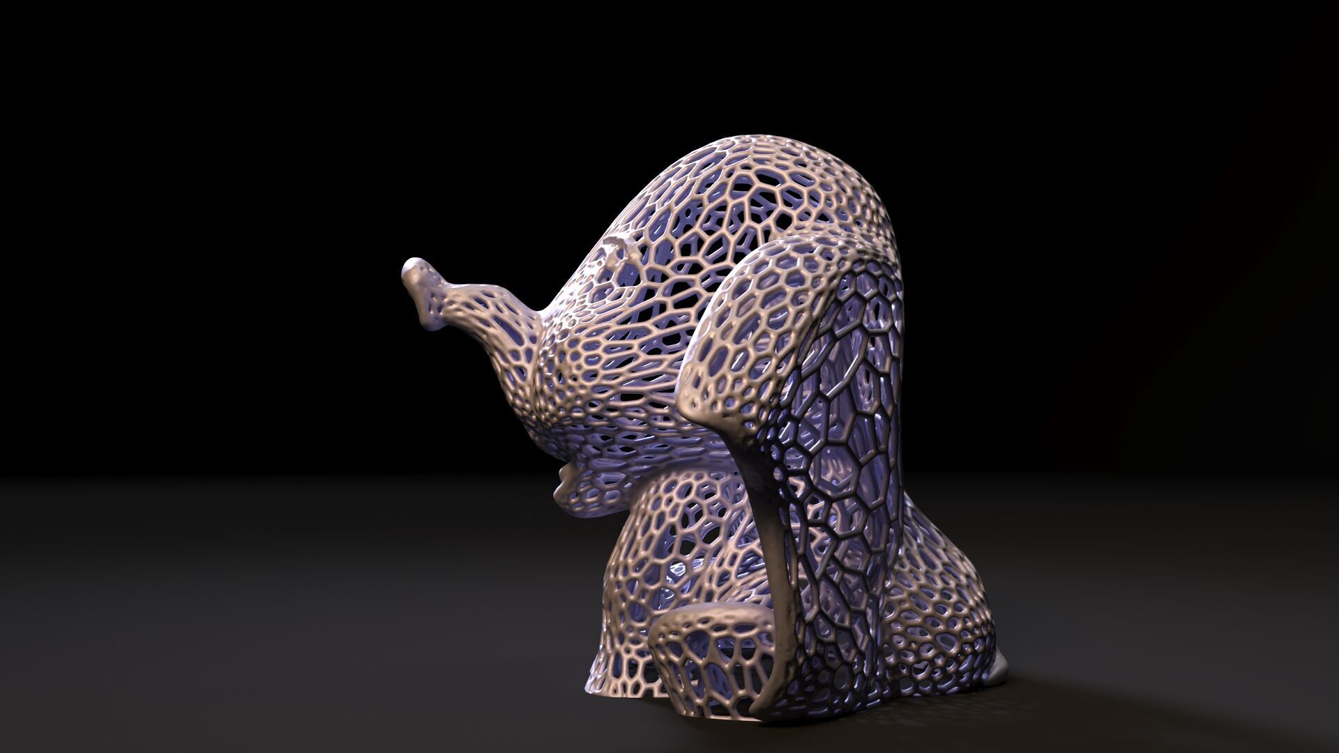 Elephant Dumbo Voronoi 3D model 3D printable | CGTrader
