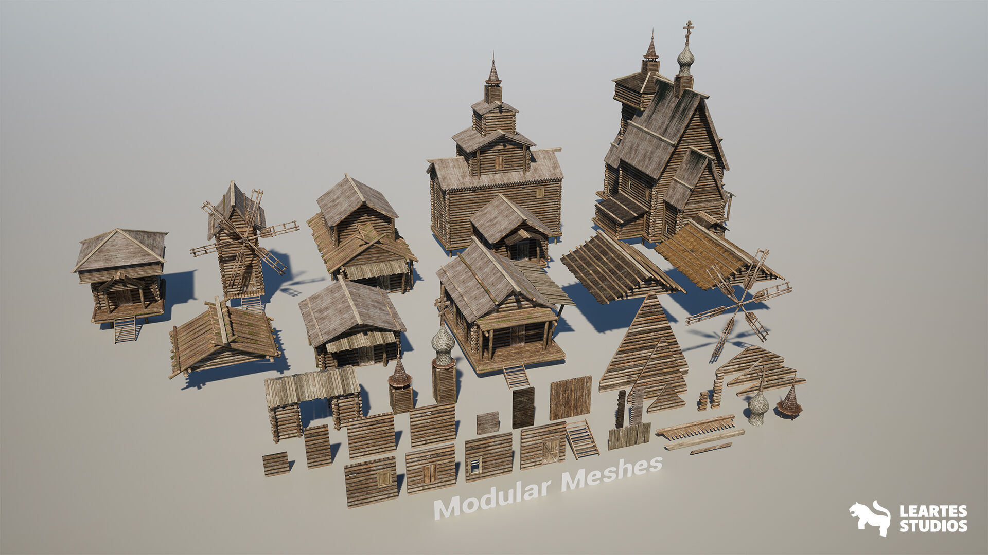 3D model Medieval Russian Village VR / AR / low-poly | CGTrader