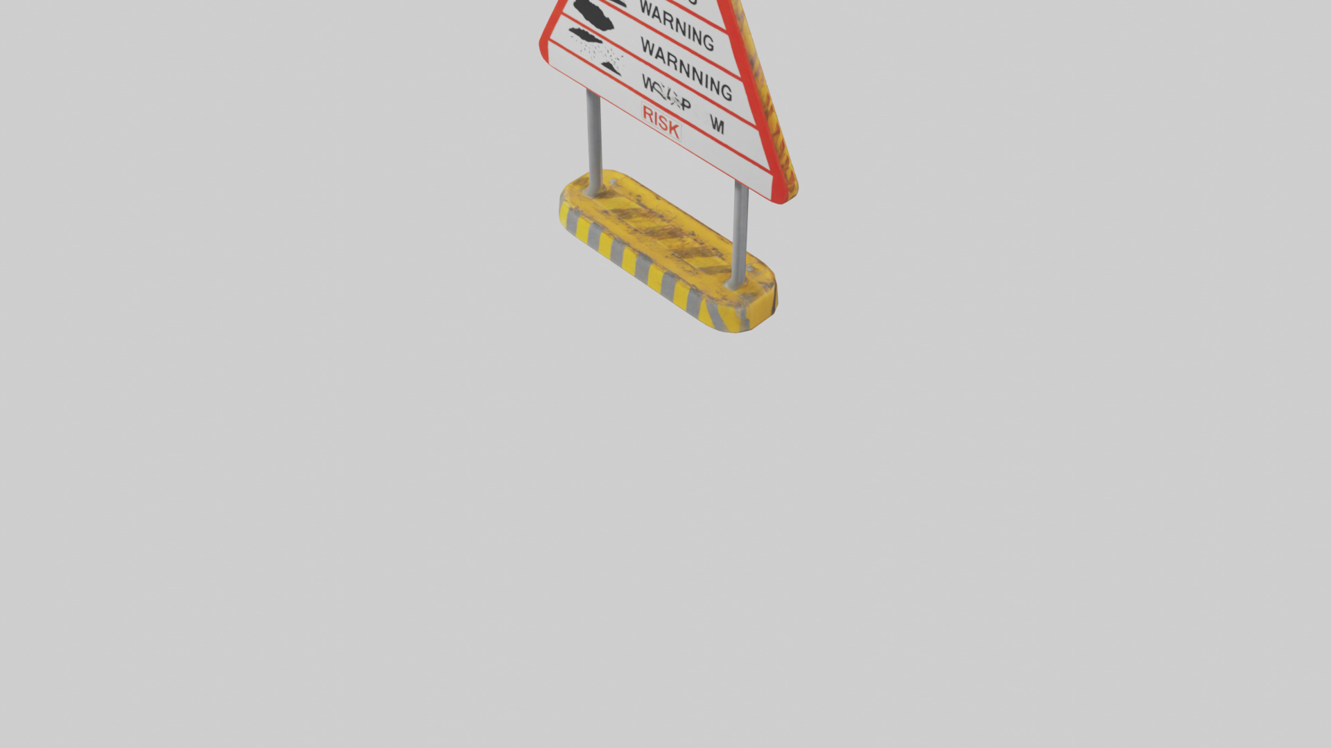Falling Objects Risk Warning Sign model 3D model | CGTrader