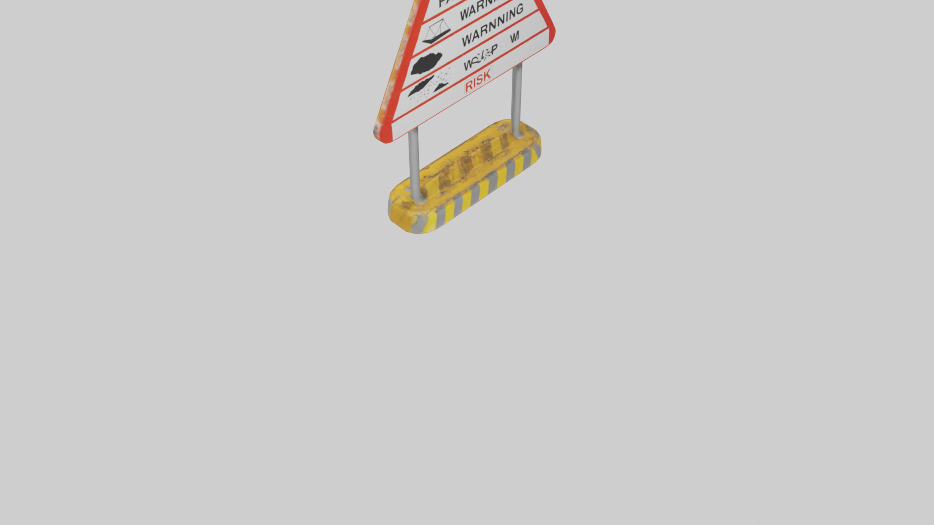 Falling Objects Risk Warning Sign model 3D model | CGTrader
