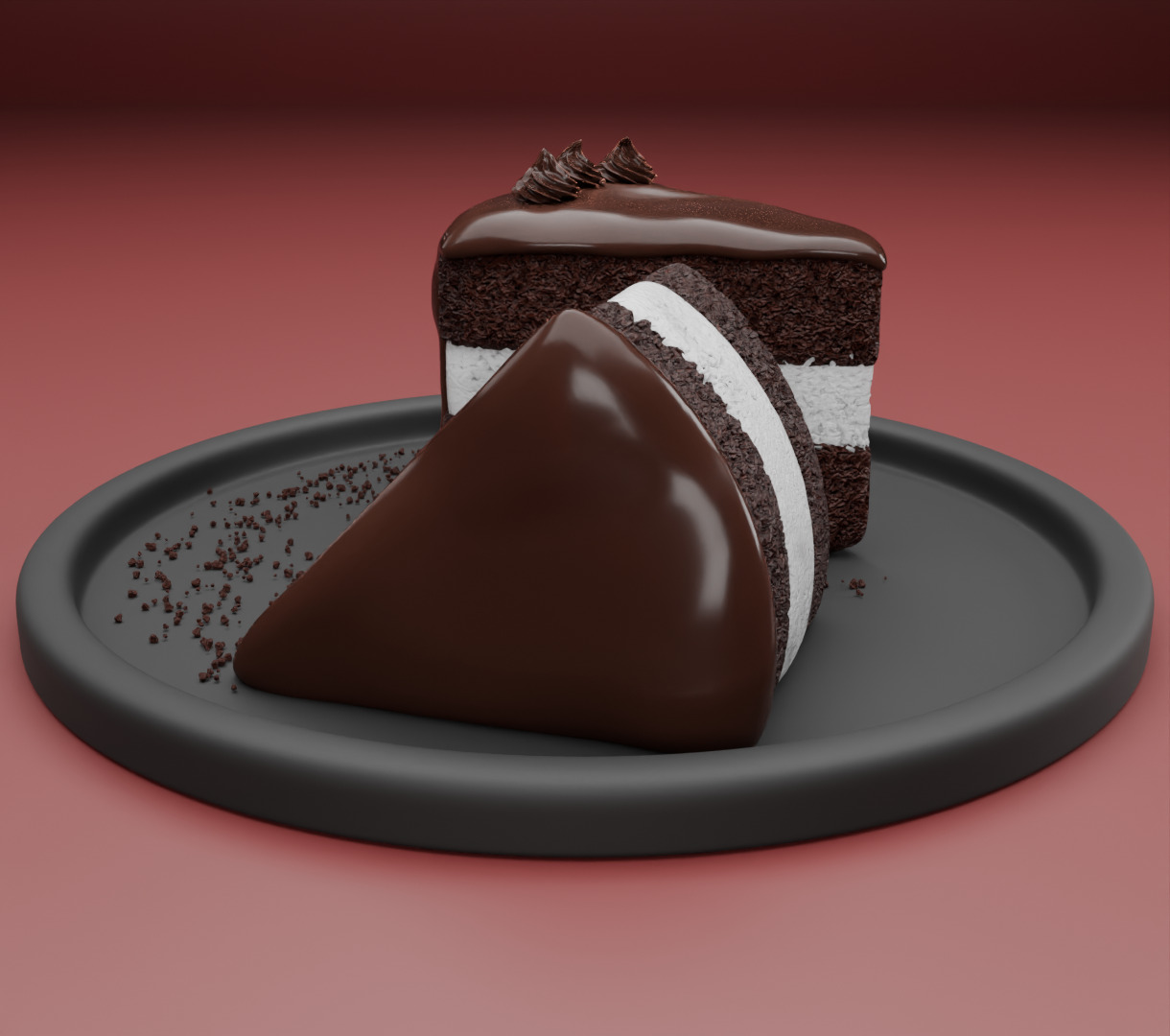 realistic chocolate cake 3D model for adversiting 3D model | CGTrader