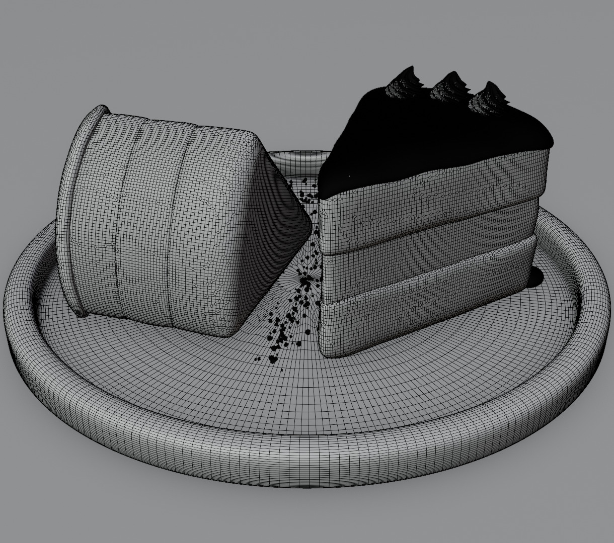 realistic chocolate cake 3D model for adversiting 3D model | CGTrader