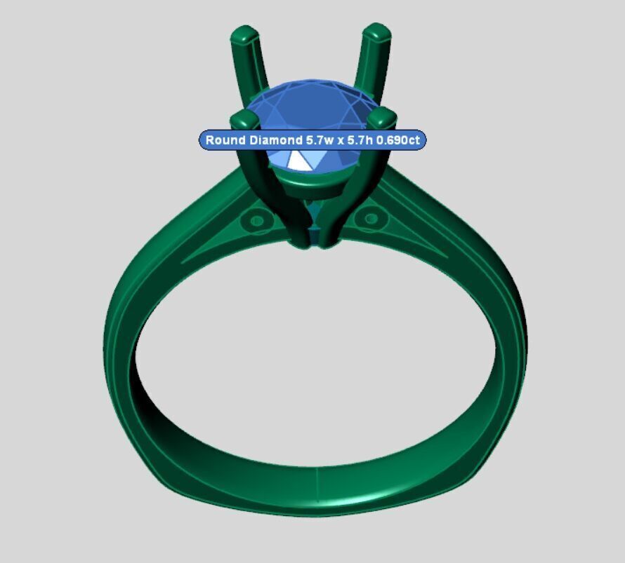 Minimal Solitaire Ring - Free 3D Model free 3D model 3D printable | CGTrader