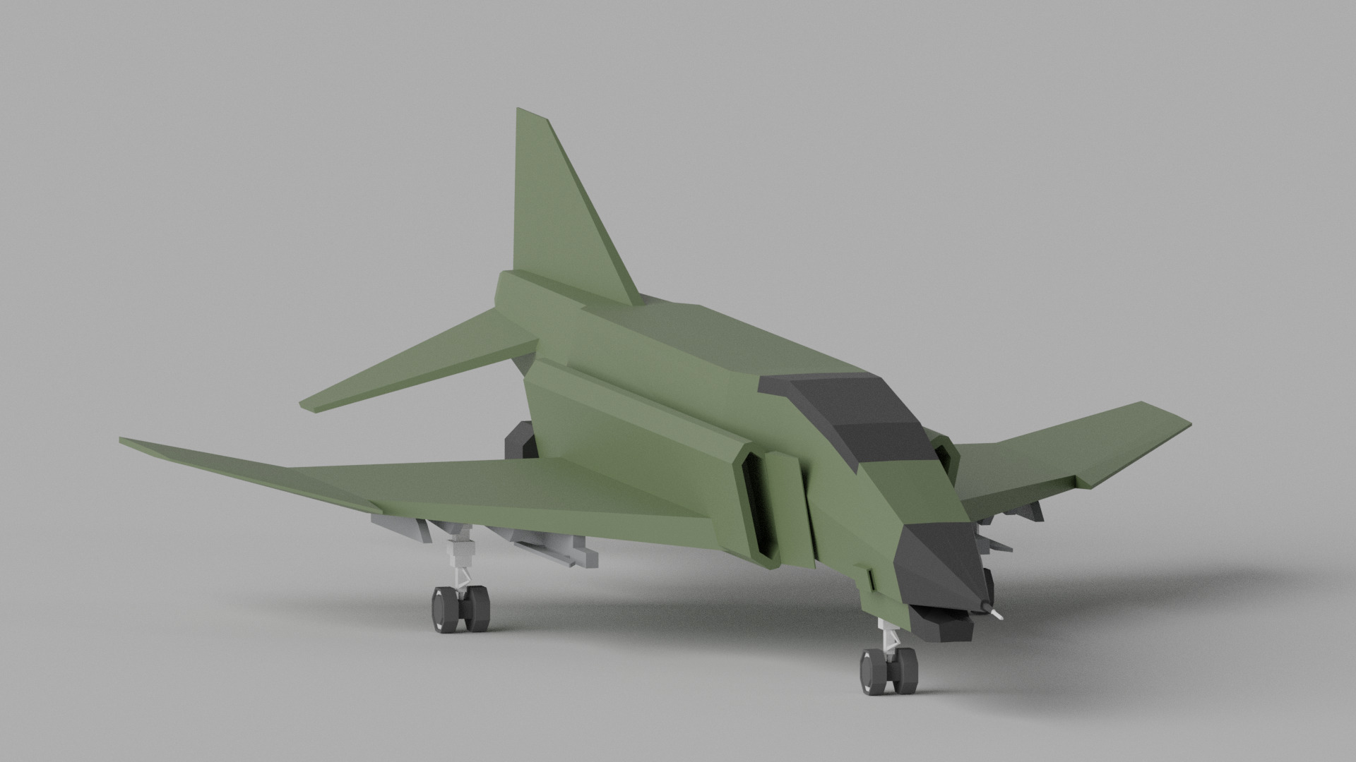 Cartoon McDonnell Douglas F-4 Phantom II 3D model | CGTrader