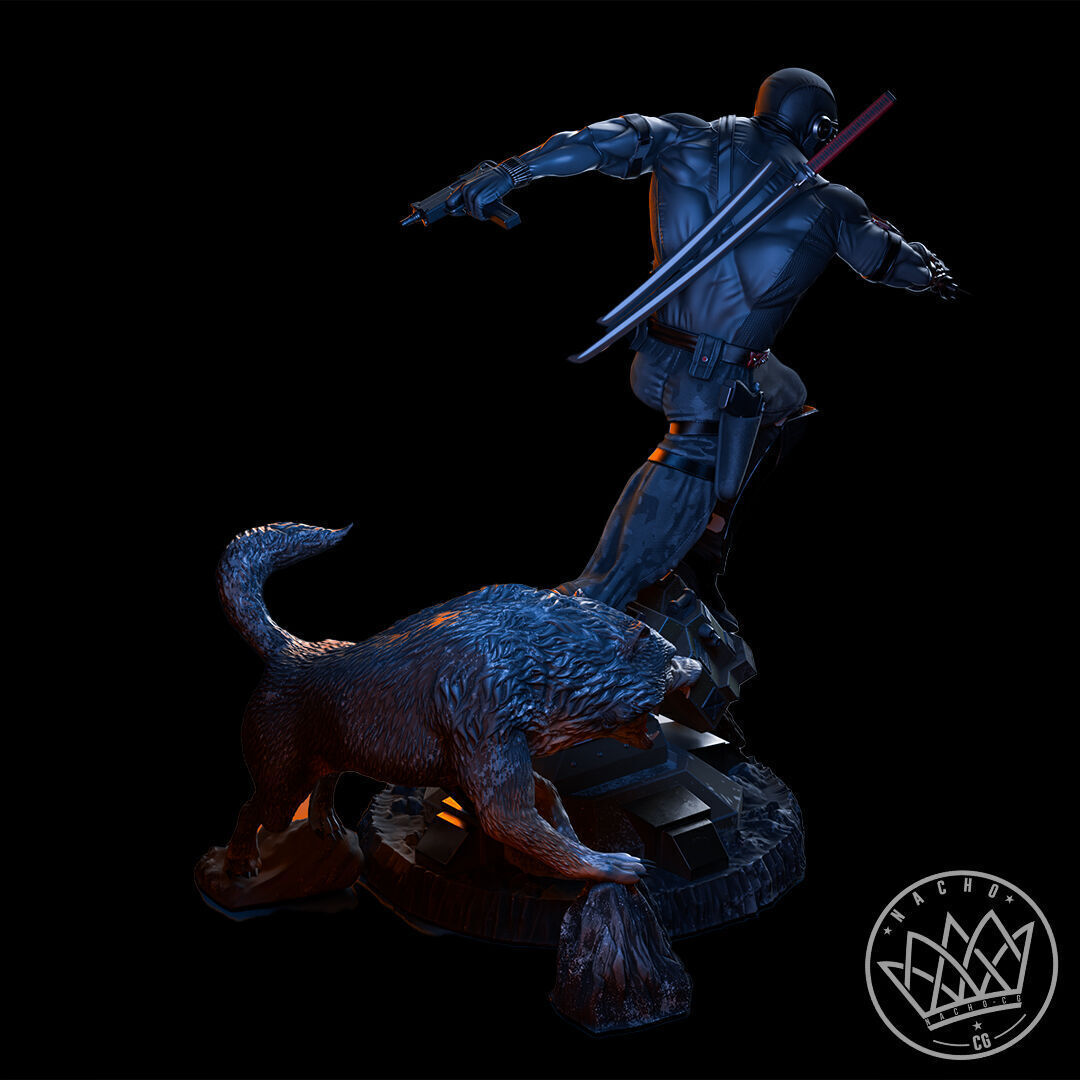 Fan Art - Snake Eyes - Statue - Removable Timber Wolf 3D model 3D ...