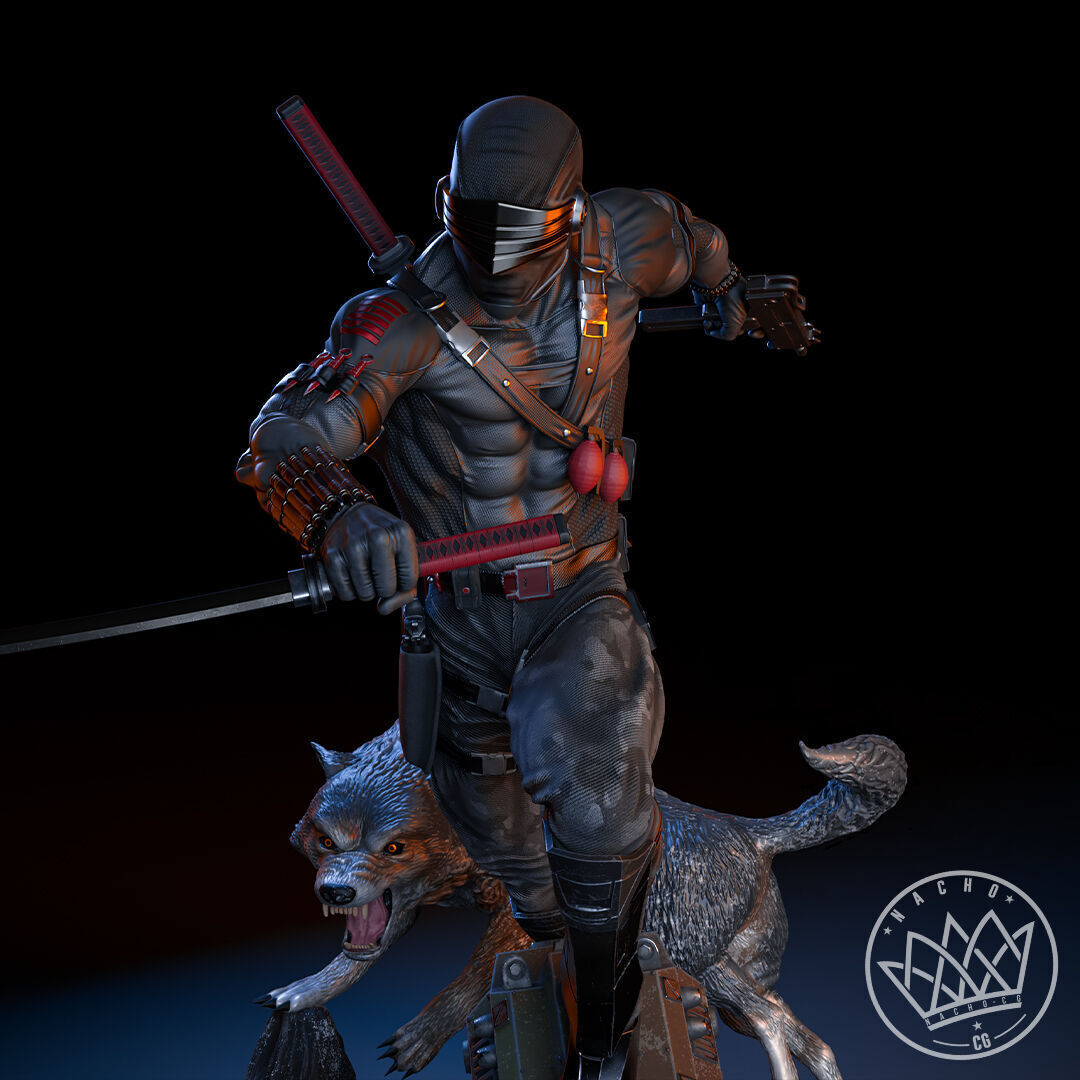 Fan Art - Snake Eyes - Statue - Removable Timber Wolf 3D model 3D ...