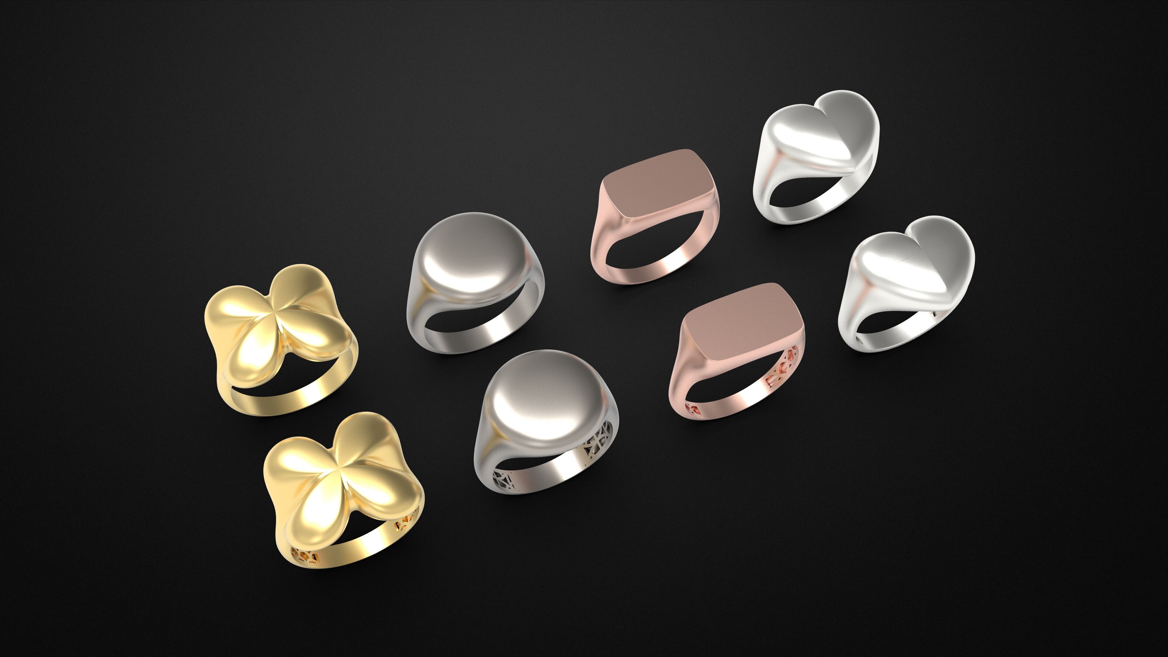 a100-114-signet rings 3D model 3D printable | CGTrader