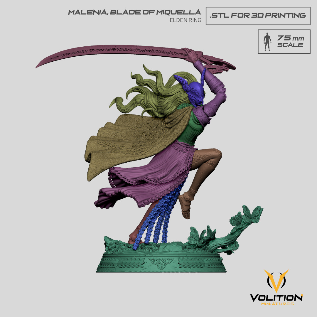 Malenia Blade of Miquella - Elden Ring Fan Art - 3D Printing 3D model ...