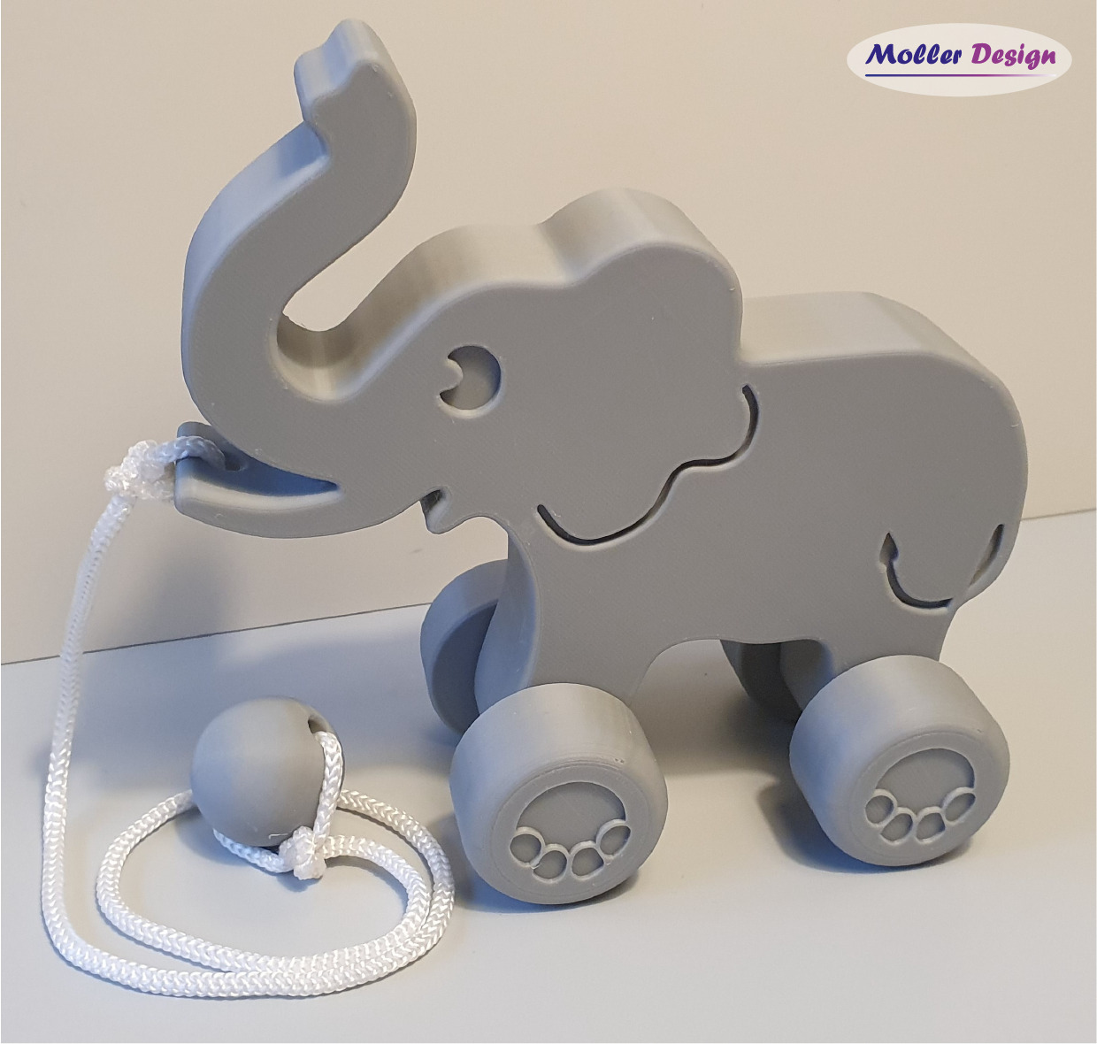 Elephant pull along toy 3D model 3D printable | CGTrader