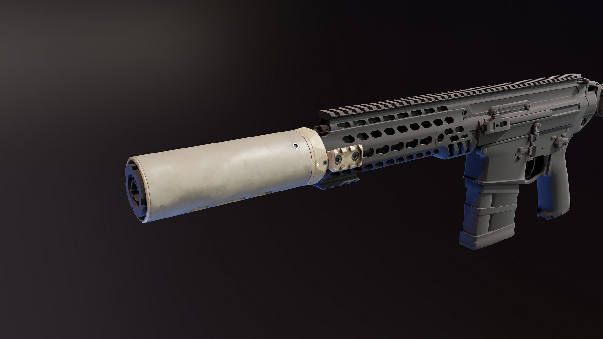 3D model Suppressor Shield VR / AR / low-poly | CGTrader