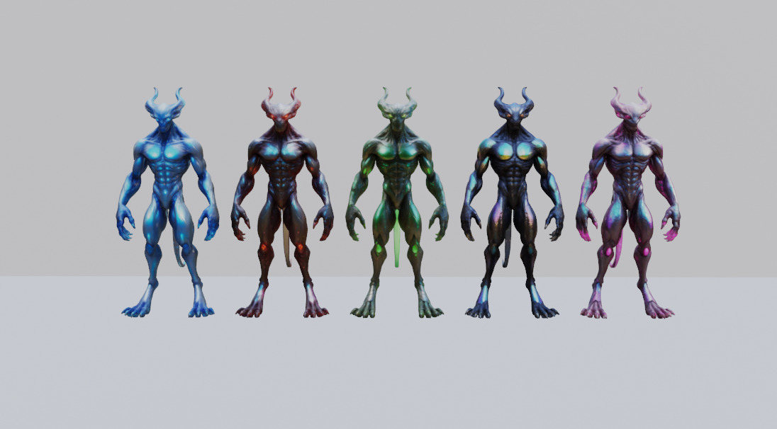 Energy Demon 3D Model Pack 3D model rigged | CGTrader