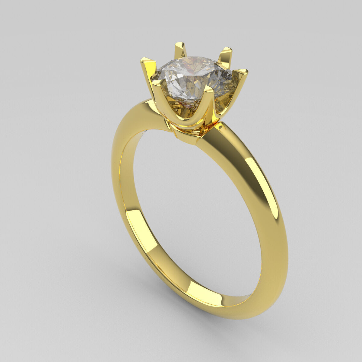 Ring Solitaire free 3D model 3D printable | CGTrader