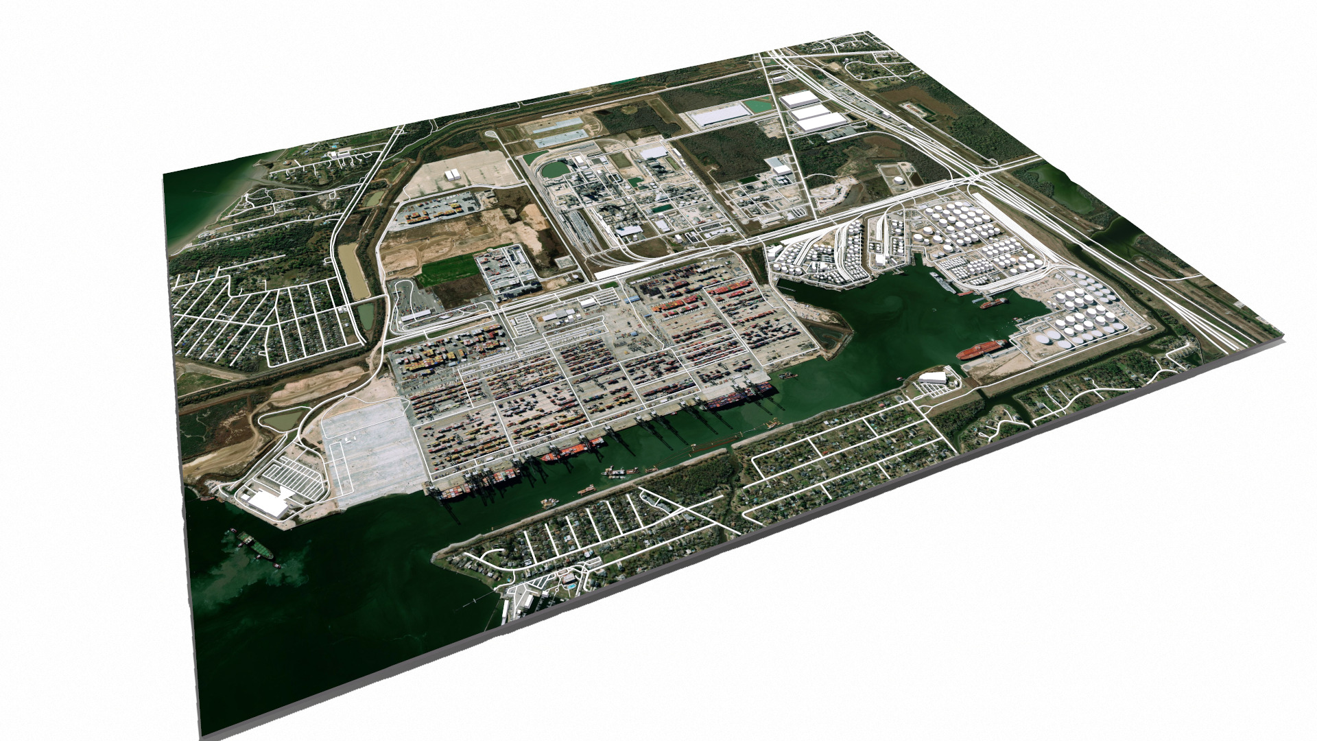 The Barbours Cut Container Terminal Houston Texas USA free 3D model ...