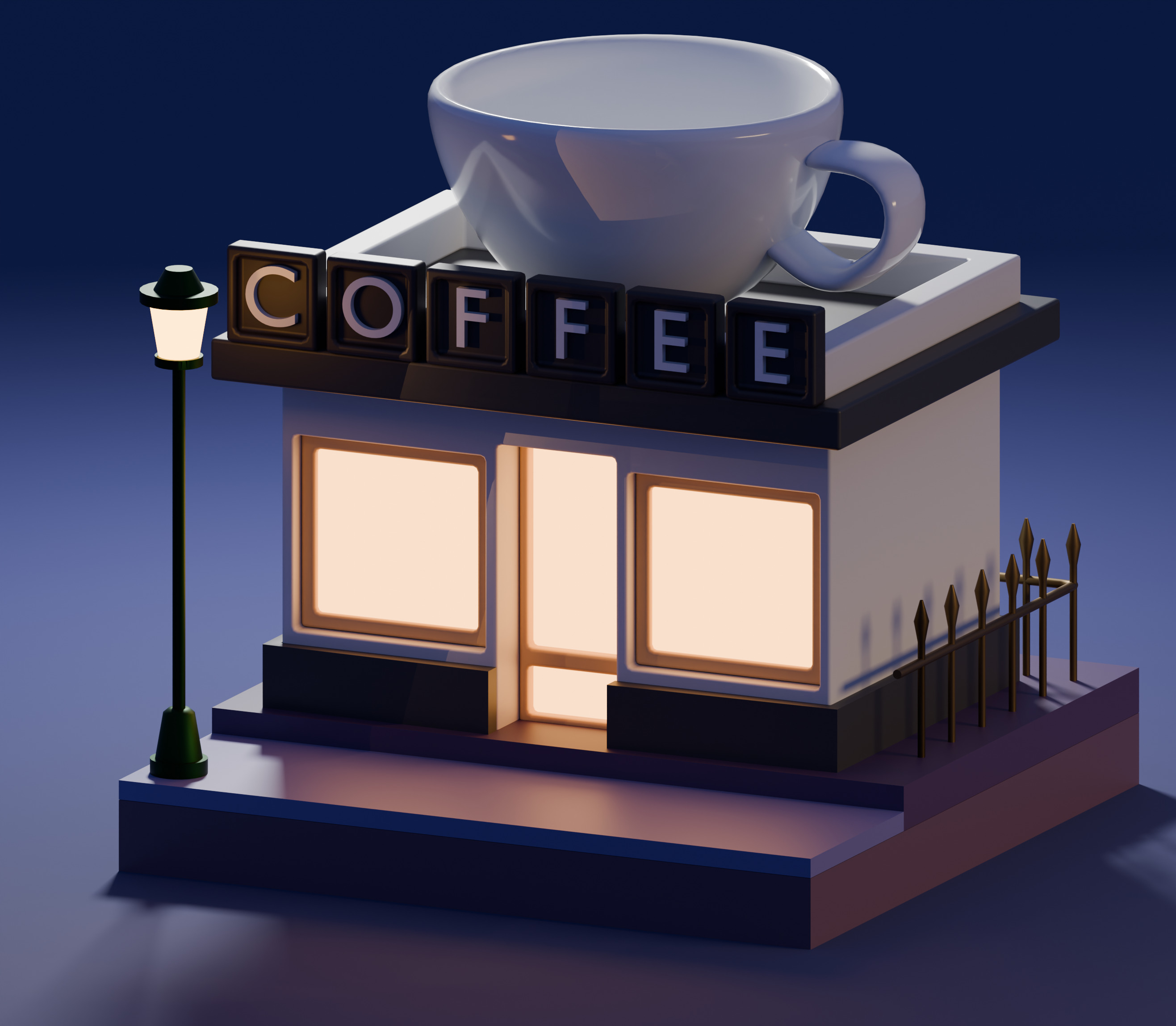 Coffee Shop free VR / AR / low-poly 3D model | CGTrader