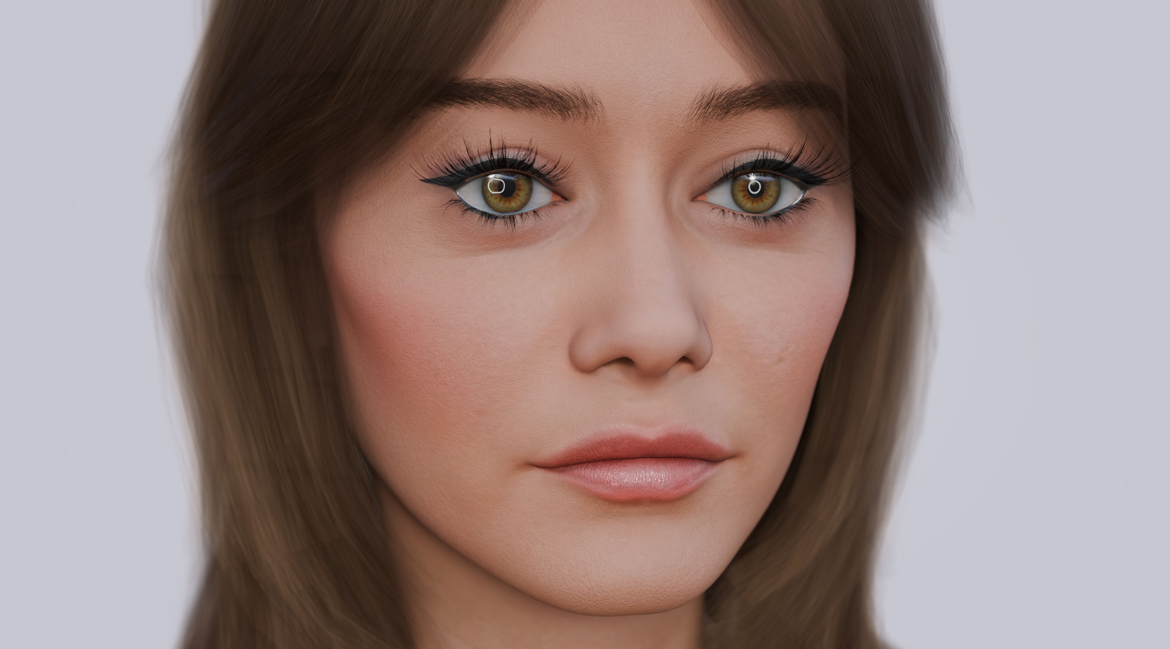 3D model Ella Purnell - English Celebrity Actress - Shag Hair with ...