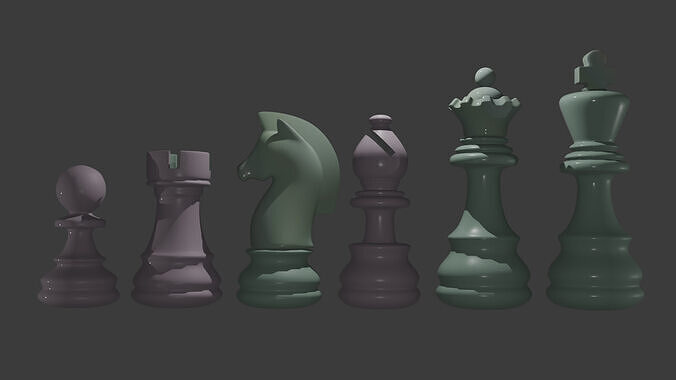 3d modeled chess set free 3D model | CGTrader