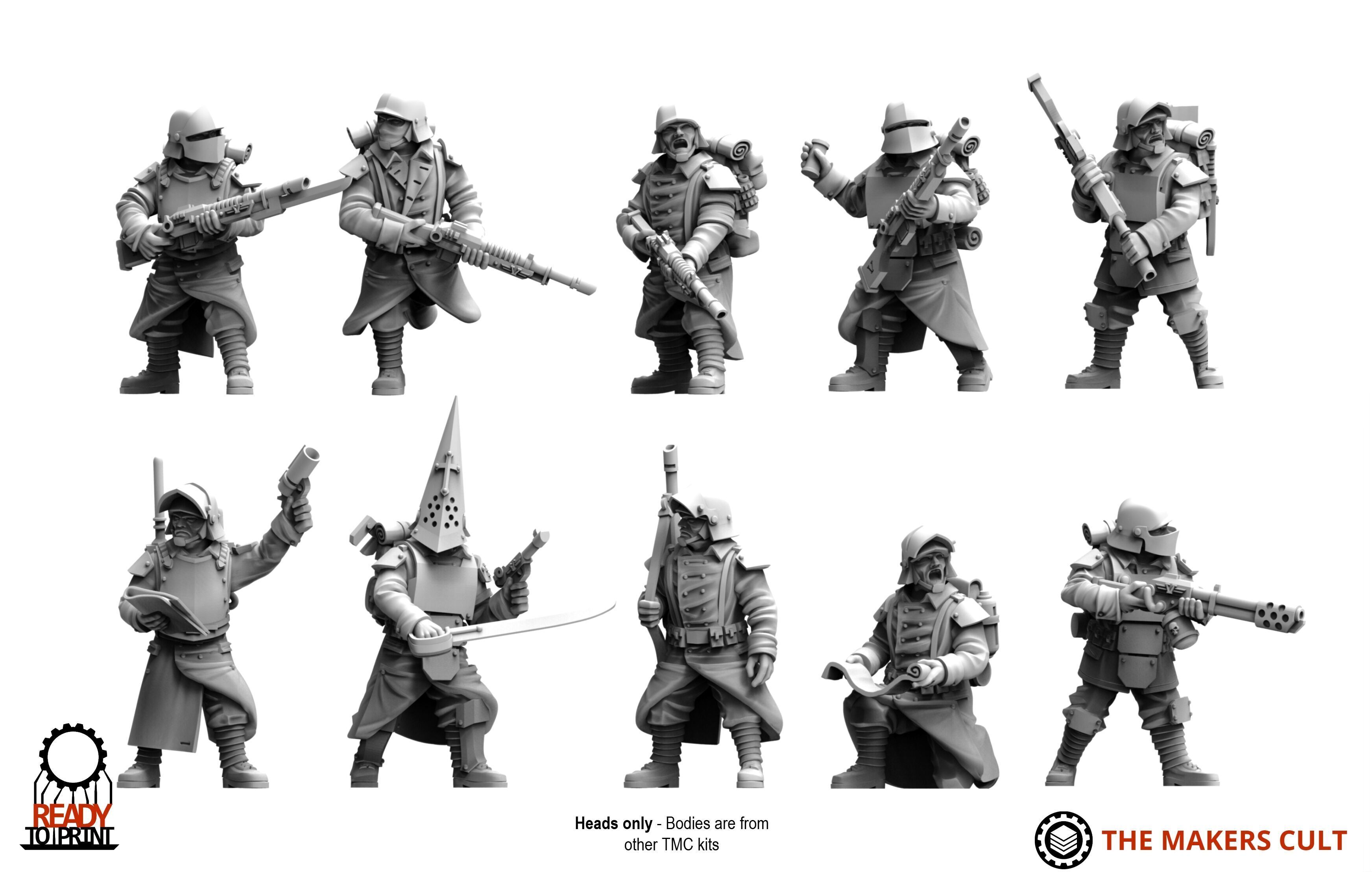 Misc - Trench Crusade Heads 3D model 3D printable | CGTrader