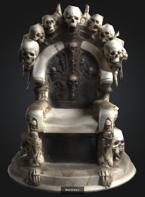 Bone throne Collection VR / AR / low-poly | CGTrader