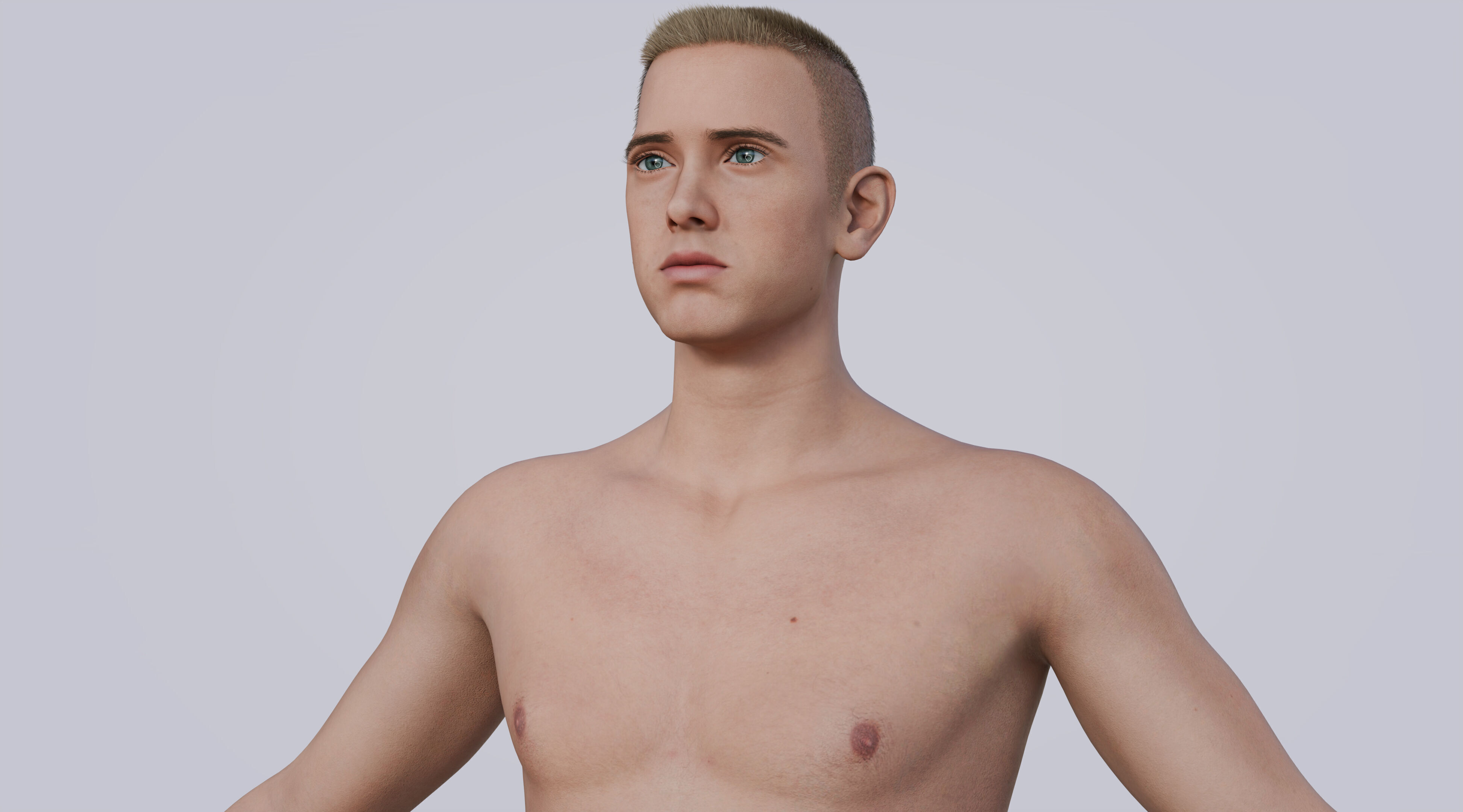 3D model Eminem - American Singer Rapper Actor - Blonde Buzz Cut Hair ...