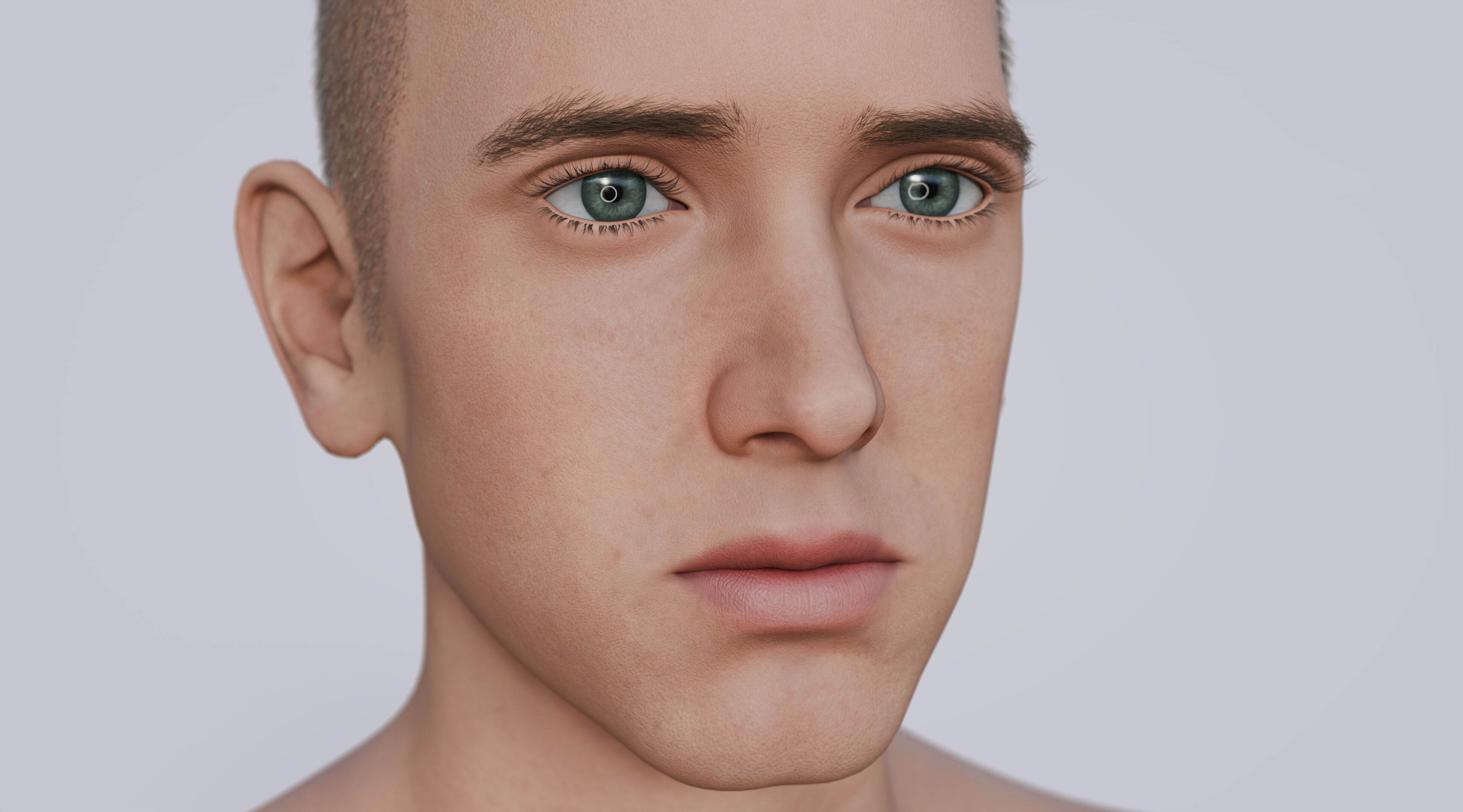 3D model Eminem - American Singer Rapper Actor - Blonde Buzz Cut Hair ...