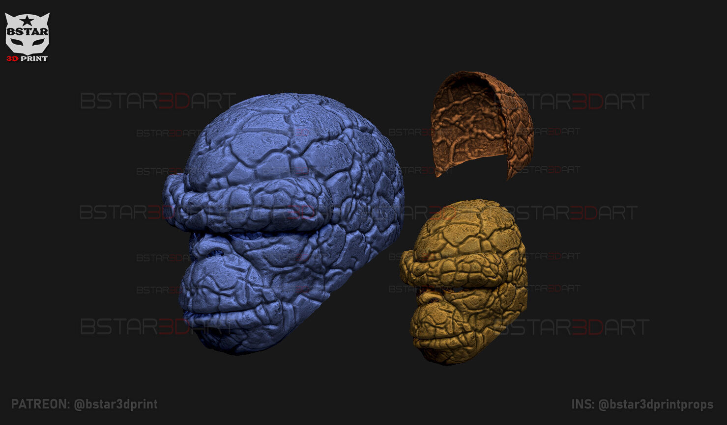 The Thing Mask - Fantastic Four 2025 - Marvel Comics 3D model 3D ...