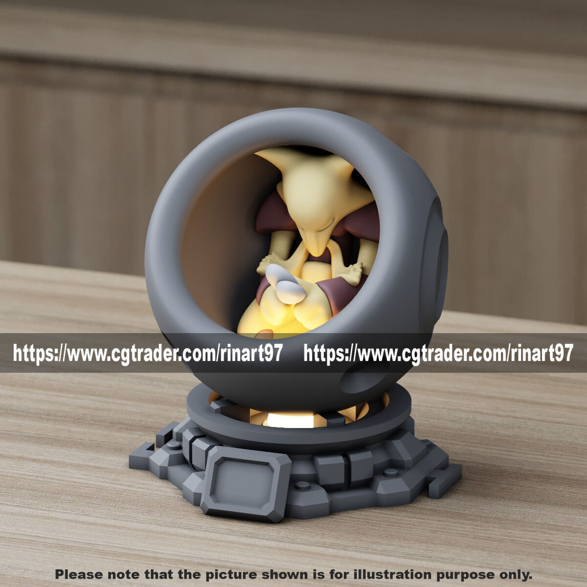 Alakazam in healing machine pods from pokemon 3D model 3D printable ...