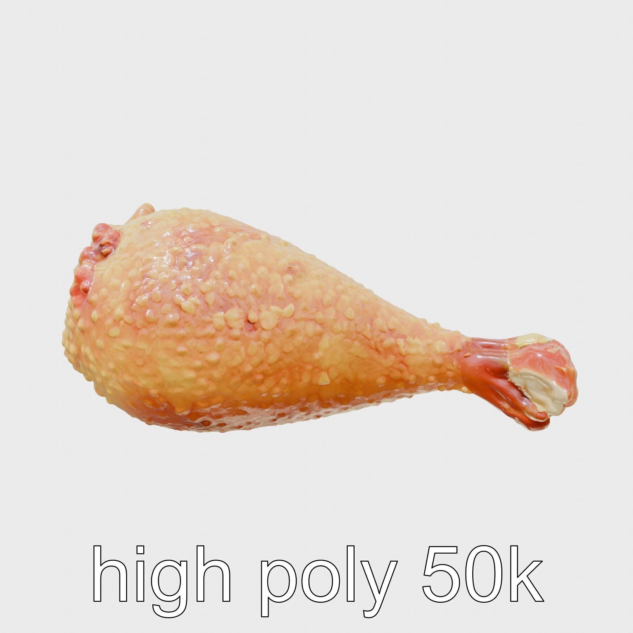 3D model Fried Chicken Drumstick with Crunchy Coating model pack VR ...