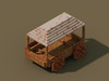 Free Cart Voxel Model From Main Wild West Bundle OBJ PLY QB free VR / AR / low-poly 3D model ...