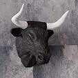 angry spanish bull head wall mount STL file 3D model 3D printable ...