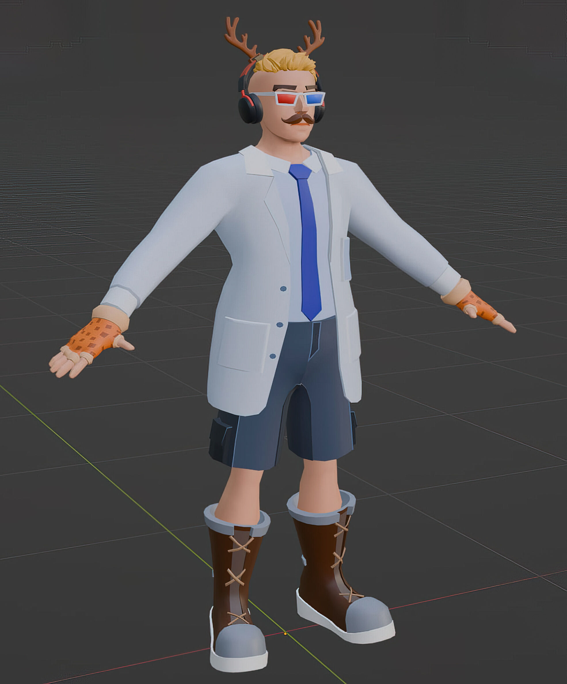 Male Character Modular Fornite Style free 3D model | CGTrader
