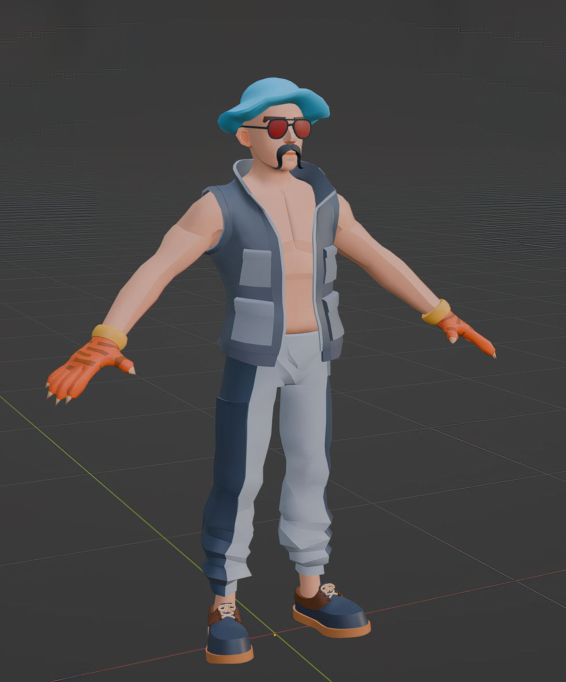 Male Character Modular Fornite Style free 3D model | CGTrader