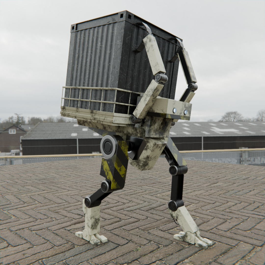 Realistic Rigged Robot pbr 3D model animated rigged | CGTrader